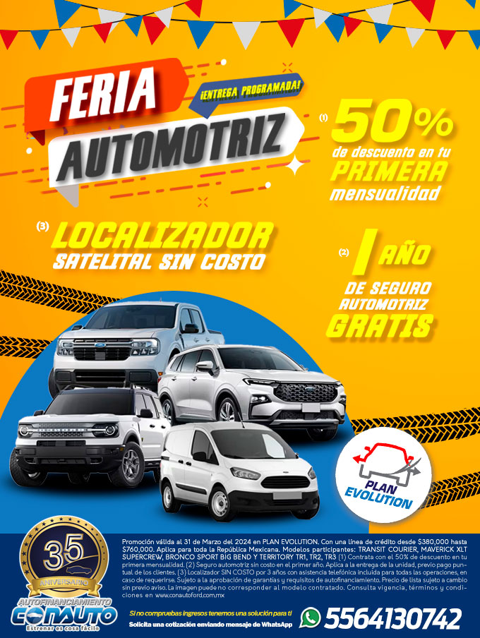 Promociones | Distribuidor Autorizado, Autofinanciamiento Conauto Ford